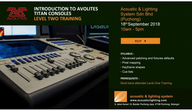 Introduction to Avolites Titan Consoles – Level 2 Training – Acoustic ...